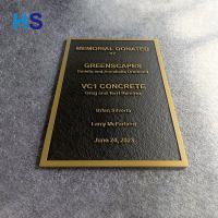 China Custom-made commercial signage for offices and brands  featuring raised carved lettering and logos  premium luxury design with a vintage brass or bronze finish for sale