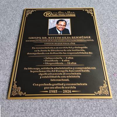 China Solid commemorative plaques featuring 3D relief carving plaques honoring great figures available in brass aluminum and bronze plaque for sale