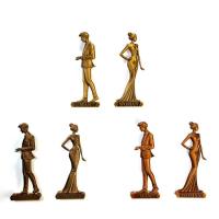 China Custom restroom signs for men and women, carved from 15mm solid aluminum plate using 3D relief craftsmanship. for sale