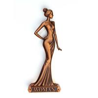 China Custom restroom signs for men and women, carved from 15mm solid aluminum plate using 3D relief craftsmanship. for sale