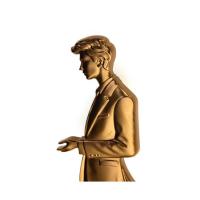 China Custom restroom signs for men and women, carved from 15mm solid aluminum plate using 3D relief craftsmanship. for sale
