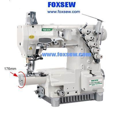 China Small Horizontal Cylinder Bed Three Needle Interlock Sewing Machine FX720-356 6.4mm Gauge for sale