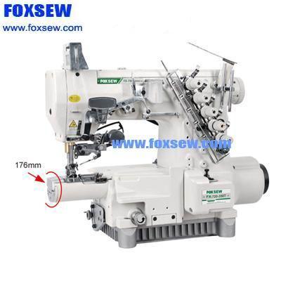 China Small Horizontal Cylinder Bed Three Needle Interlock Sewing Machine 356T with Auto Thread Trimmer for sale