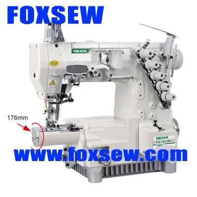 China Small Horizontal Cylinder Bed Three Needle Interlock Sewing Machine FX720-356 6.4mm for sale