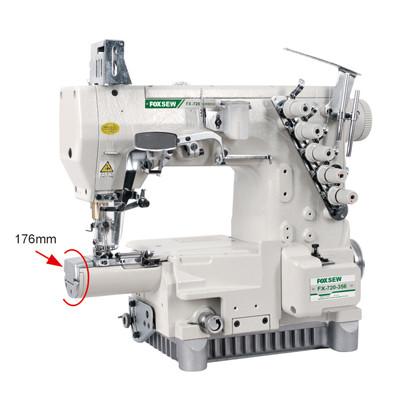 China Small Horizontal Cylinder Bed Three Needle Interlock Sewing Machine FX720-356 6.4mm Gauge for sale