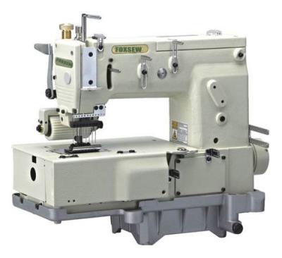 China 8-Needle Flat Bed Double Chain Stitch Sewing Machine FX1408P 1400 Stitches per Minute for sale