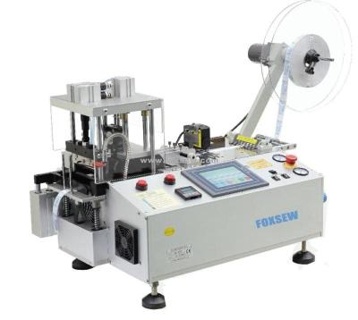China Automatic Hot Knife Tape Cutting Machine FX-150H with Punching and Collecting Device for sale