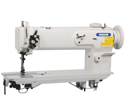 China Long Arm Double Needle Compound Feed Walking Foot Heavy Duty Lockstitch Sewing Machine for sale