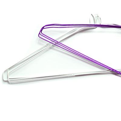 China 40cm Hanger Height Steel Wire Hangers Standard Durable Strong Wire Clothes Hangers for Garment Display and Retail for sale