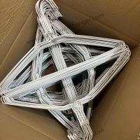 China 1.9mm White Galvanized Laundry Wire Hanger For Dry Cleaner for sale