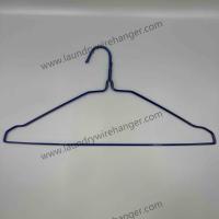 China 1.9mm Metal Laundry Wire Hanger For Dry Cleaner-Blue for sale