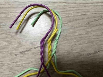 China 1.9mm Multi-colored Laundry Wire Hanger For Dry Cleaner for sale
