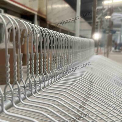 China 2.3mm Metal Laundry Wire Hanger For Cleaners-White for sale