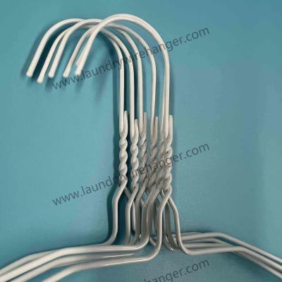 China 16inch Blue Clothes Wire Hanger For Dry Cleaner for sale