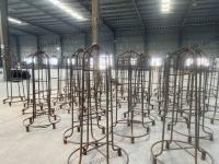 China 16 Inch 2.2 Mm Green Stainless Steel Coat Hangers Electrostatic Spraying for sale