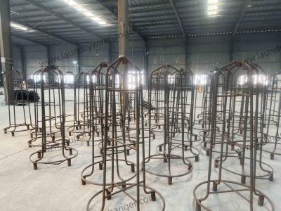 China 16 Inch 2.2 Mm Green Stainless Steel Coat Hangers Electrostatic Spraying for sale
