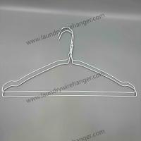 China 18inch disposable Clothes Wire Hanger For Dry Cleaner-White for sale