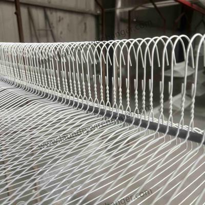 China 16inch Notched Shape Wire Suit Hanger For Dry Cleaning Shop for sale
