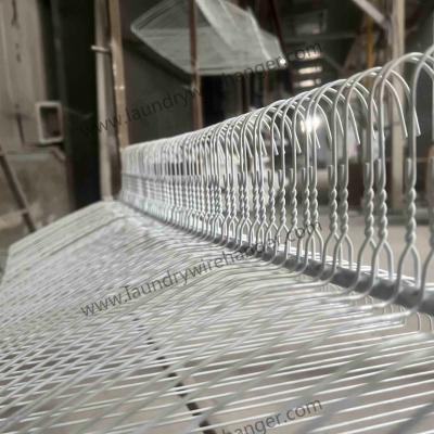 China 40.5cm Industry Standard Painted  White color Laundry Wire Hanger for Efficient Service for sale