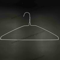 China 18inch Notched Shape Wire Shirt Hangers For Laundry Shop for sale