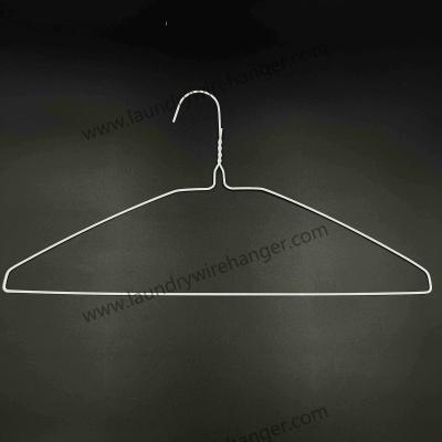China 18inch Notched Shape Wire Shirt Hangers For Laundry Shop for sale