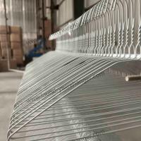 China 18inch Notched Shape Wire Shirt Hangers For Laundromat for sale