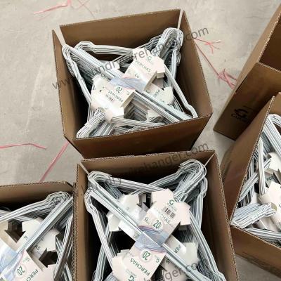 China 18inch Good Quality Wire Shirt Hangers For Laundromat for sale