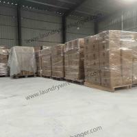 China Notched Painting Wire Shirt Hangers Powder Coating / Electrostatic Spraying for sale