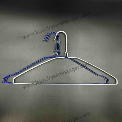 China 16inch Disposable Wire Shirt Hangers For Dry Cleaning Shop for sale