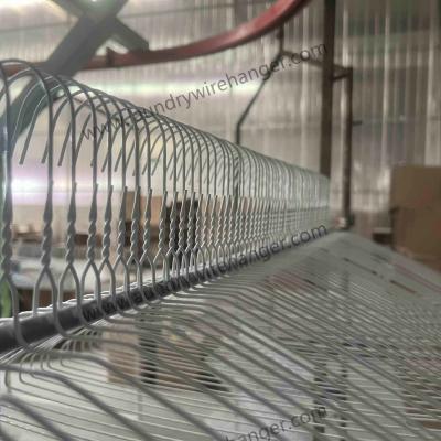 China 20.5cm Height White Metal Coat Hangers , 2.1mm Thickness Ss Cloth Hanger for sale