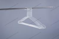China Low Carbon Steel Powder Coating Wire Shirt Hangers 500pcs Per Box Non-Slip Design for sale