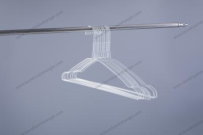 China Low Carbon Steel Powder Coating Wire Shirt Hangers 500pcs Per Box Non-Slip Design for sale