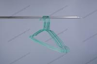 China Blue Dry Cleaner Wire Suit Hanger Low Carbon Steel Material Custom Design for sale