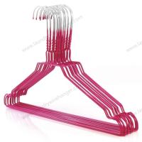 China Heavy Duty Ultra Thin Space Saving 2.1mm Steel Wire Hangers for sale