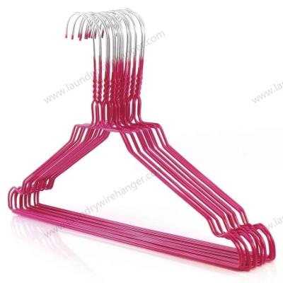 China Heavy Duty Ultra Thin Space Saving 2.1mm Steel Wire Hangers for sale