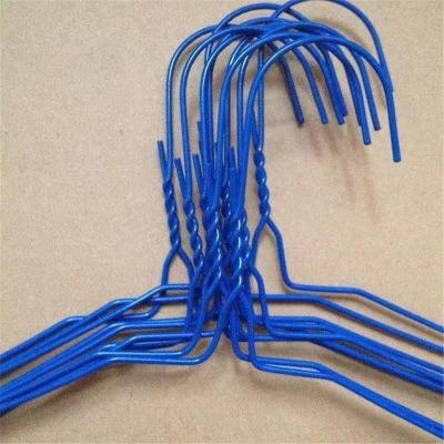 China Blue Notched Laundry Wire Hanger Water Resistant Environmental Protection for sale