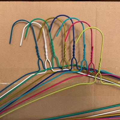 China Rainbow Color Laundry Wire Hanger 16 Inch Hanger Size 1.9mm Dia 10pcs Pack for sale