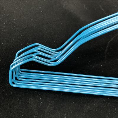 China Steel Thin Wire Hangers , Electrostatic Spraying Wet Clothes Drying Hanger for sale