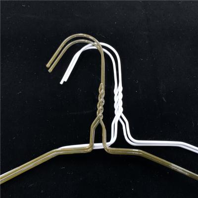 China White 2.1mm Dress Drying Hanger , Notched Painting Personalized Wire Hangers for sale