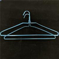 China Blue 16 Inch 1.9mm Wire Suit Hanger Dry Cleaner Store Low Carbon Steel Material for sale