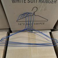 China Smooth Surface Wire Shirt Hangers 16 Inch Size 14.5 Gauge Dia Dry Cleaner Use for sale