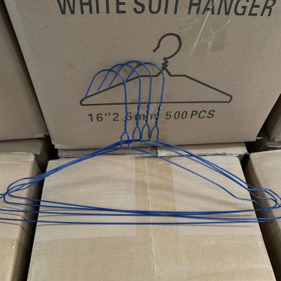 China Smooth Surface Wire Shirt Hangers 16 Inch Size 14.5 Gauge Dia Dry Cleaner Use for sale