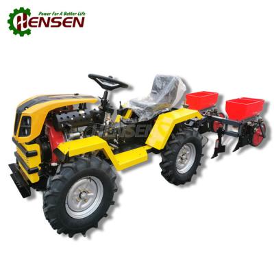 China Four Wheel Diesel Engine Mini Tractor With Corn Seeding And Fertilizer Applicator for sale
