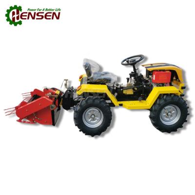 China 4WD Convertible Diesel Mini Tractor 12hp Compact Utility Tractor with Potato Harvester CE Certified for sale