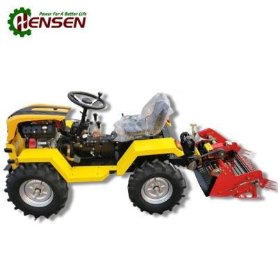 China Full-time Agricultural Diesel 4WD Mini Tractor with Potato Harvester 12hp CE for sale