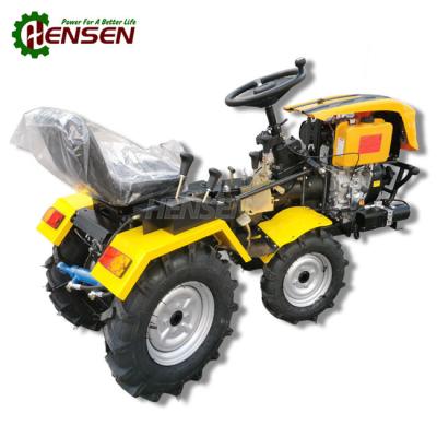 China Diesel Engine Mini Tractor 12HP 4WD Small Farm Tractor with Seat and Reaper for sale