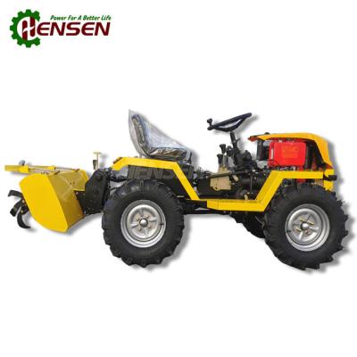 China 12hp to 18hp 4x4 Mini Farm Tractor with Back Rotary Tiller for Small Farms for sale