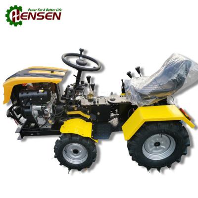 China Synchro 12-18HP 4WD Diesel Mini Tractor 5.5L Fuel Tank Agricultural Garden Tractor for sale