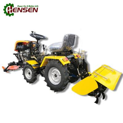 China Synchro Diesel Mini Tractor 4WD 18hp 4.00-10 Front Tires Farm Tractor for sale