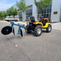 China 12HP-18HP 4WD Mini Farm Tractor with Disc Plow Gasoline Engine 6L Tank for sale